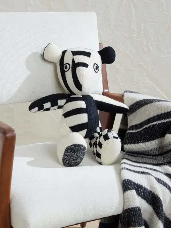 THE ELDER STATESMAN Elder Striped Cashmere Teddy Bear