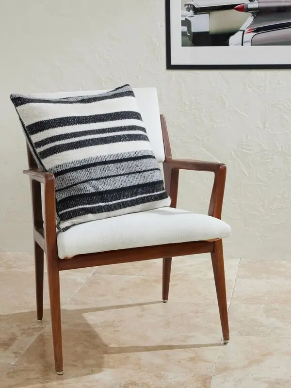 THE ELDER STATESMAN Striped Knitted Cashmere Pillow