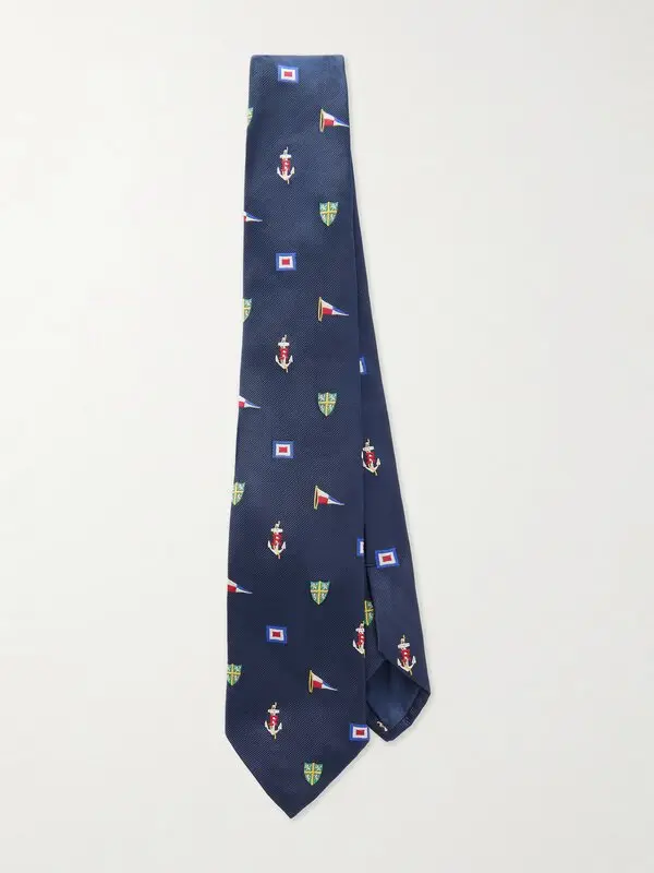 Polo Ralph Lauren 8cm Embroidered Silk Tie