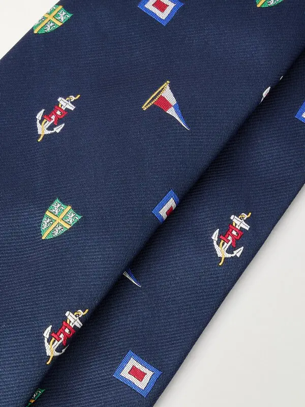 Polo Ralph Lauren 8cm Embroidered Silk Tie