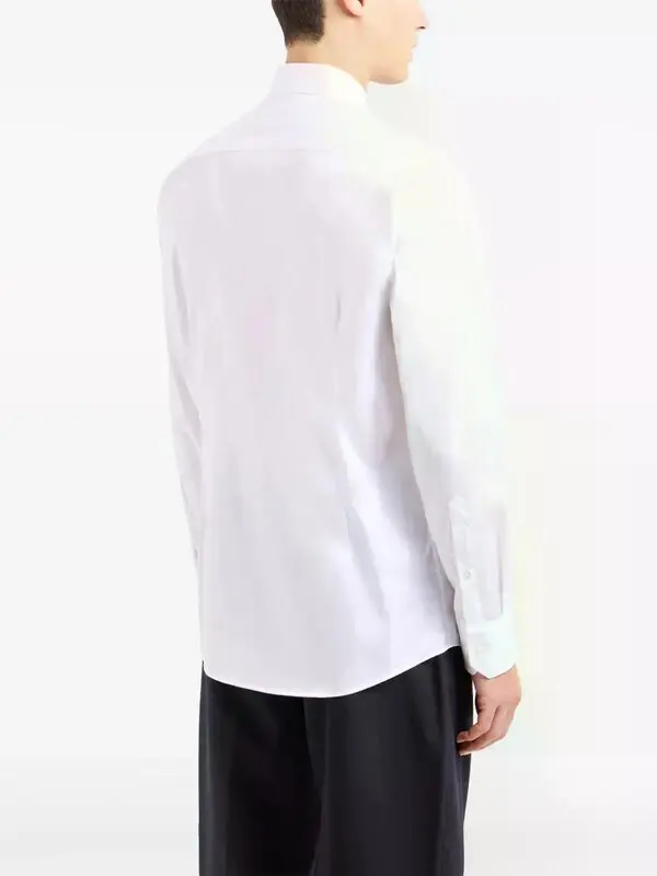 Emporio Armani Long-sleeve Stretch-cotton Shirt