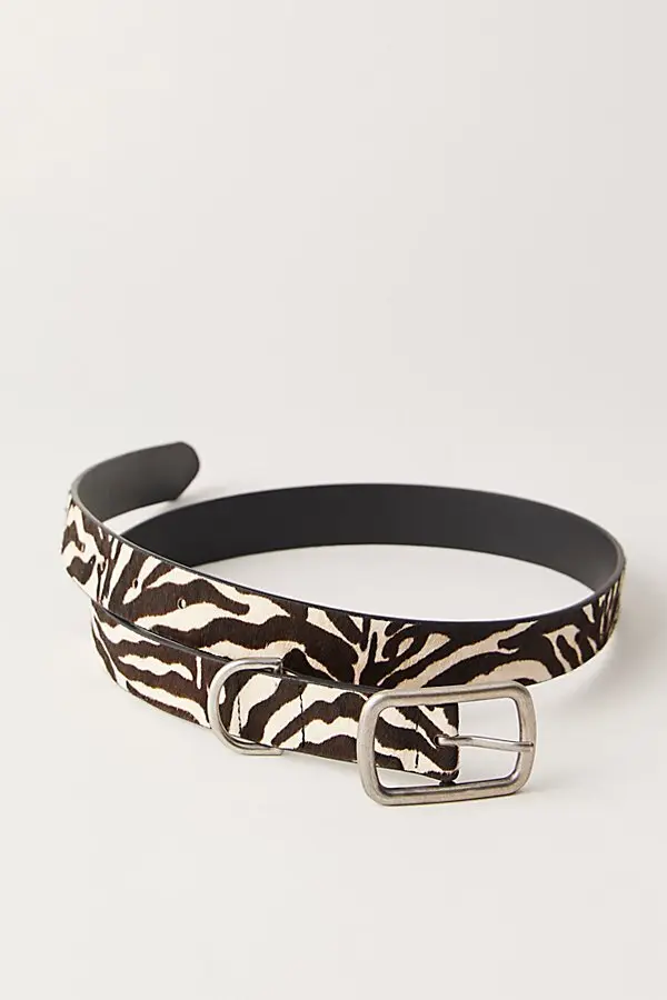 Free People Scout Slim Belt - Zebra