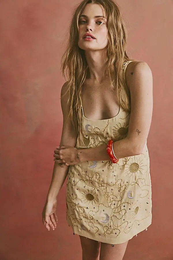 MATTHEW WILLIAMSON X FREE PEOPLE Sol Embellished Mini Dress