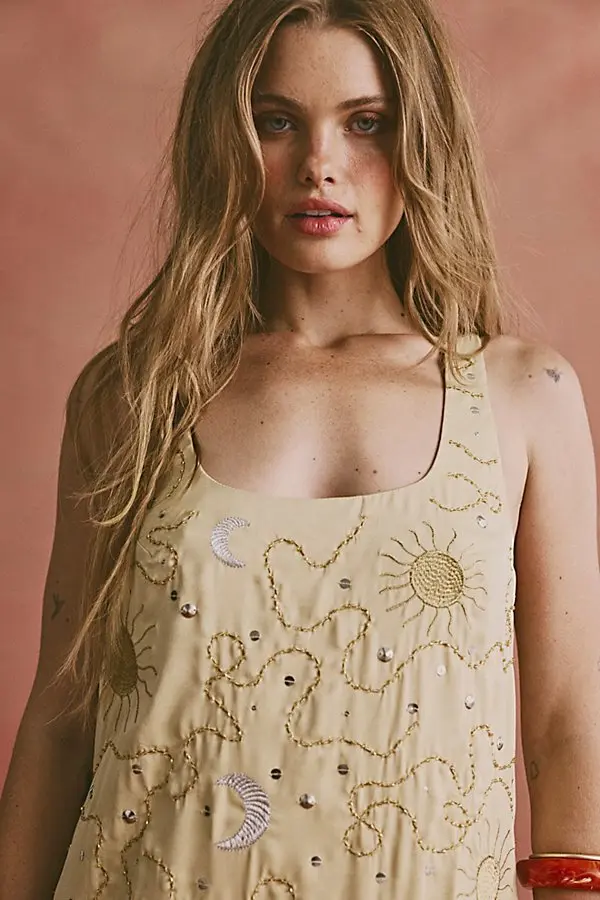 MATTHEW WILLIAMSON X FREE PEOPLE Sol Embellished Mini Dress