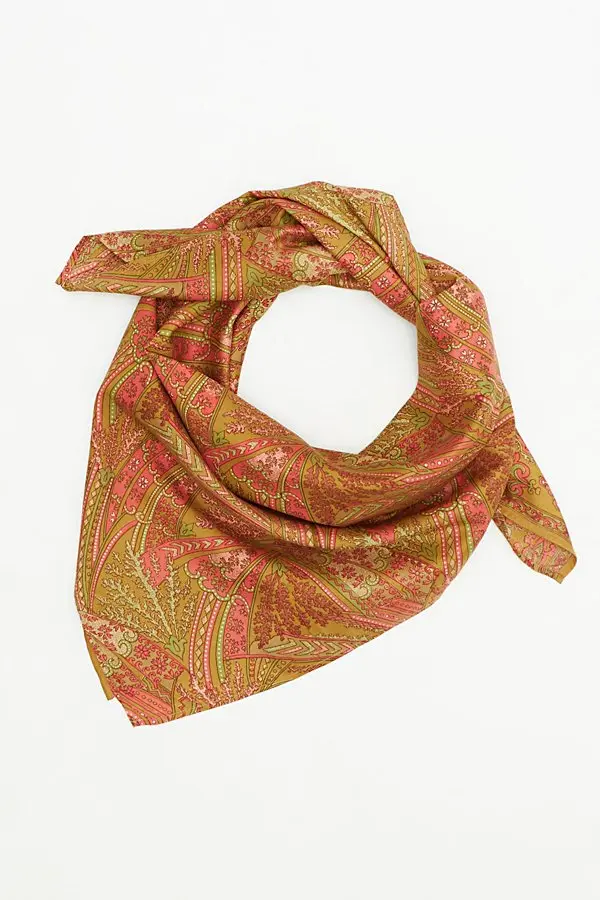ANCHAL Vintage Silk Square Scarf No. 260210