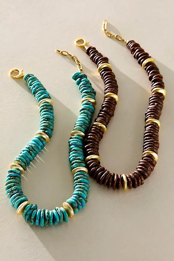 FREE-EST,ALV Free-est X Alv Gill Beaded Necklace - Cocoa