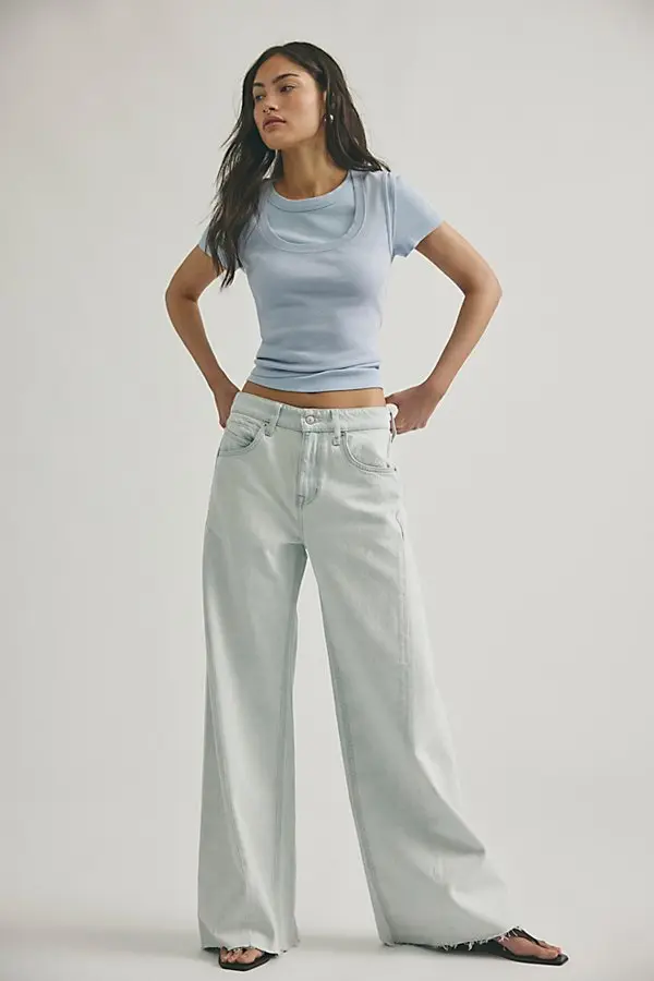 Free People We The Free Alter Ego Wide-leg Twisted Jeans - Reality Check
