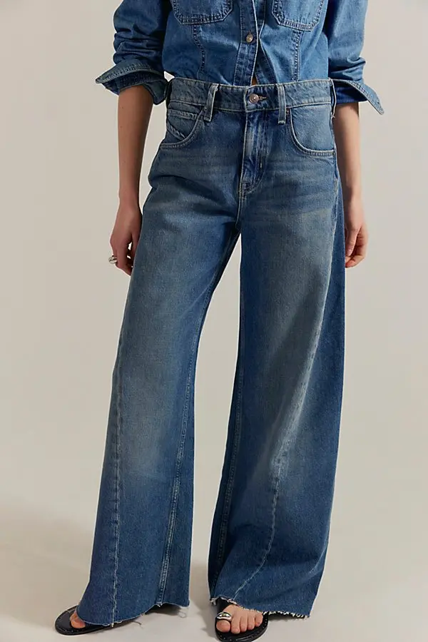 Free People We The Free Alter Ego Wide-leg Twisted Jeans - Retrospect
