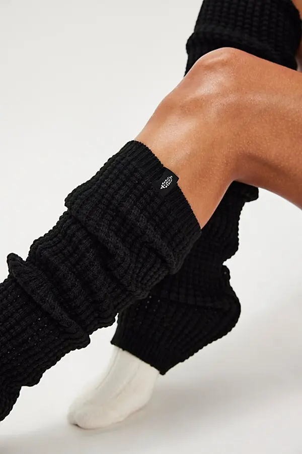 Free People Cool Down Stirrup Leg Warmers - Black