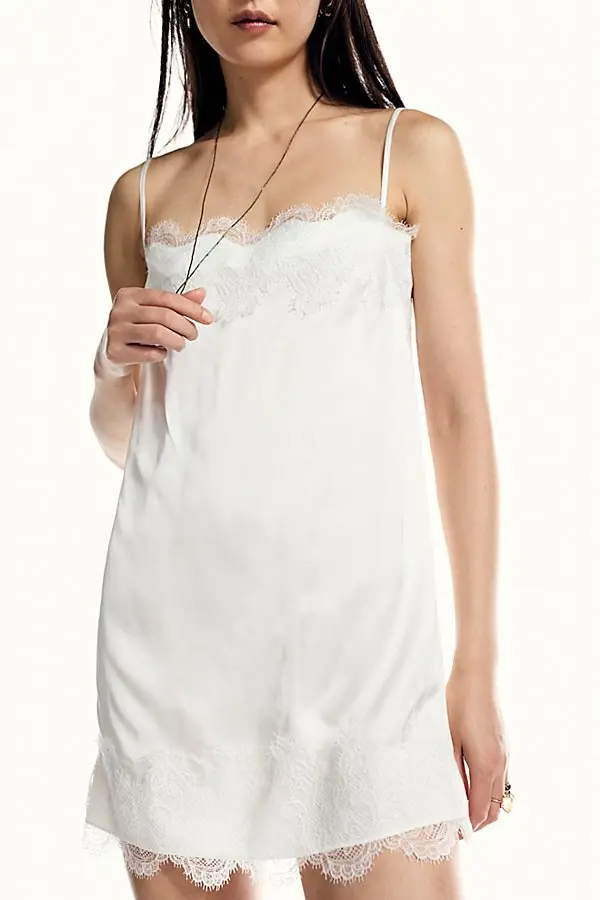Shona Joy Simona Lace Mini Dress - Ivory