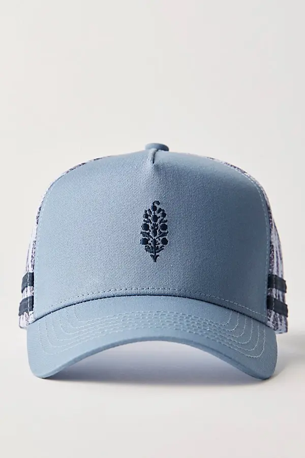 Free People Weekend Adventurer Trucker Hat - Blue Combo