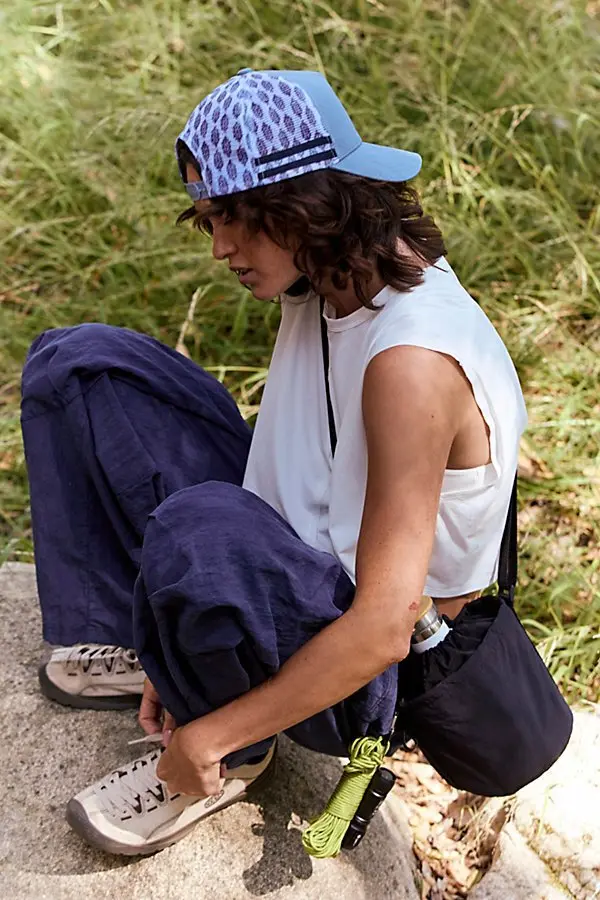 Free People Weekend Adventurer Trucker Hat - Blue Combo