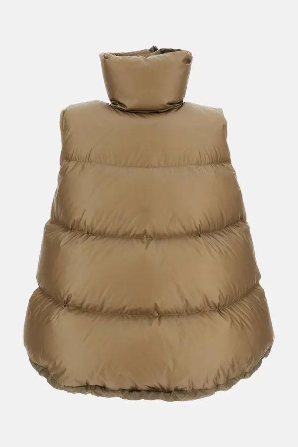 Sacai Padded High-neck Vest - Beige