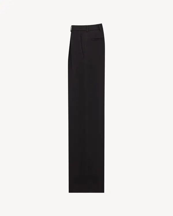 Saint Laurent Fluid Pants In Wool Flannel