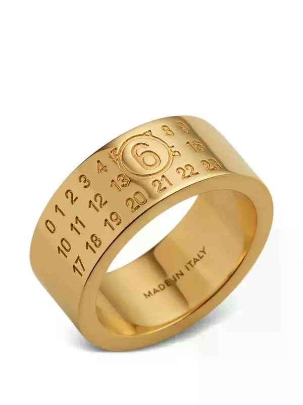 MAISON MARGIELA Numeric Motif Band Ring - Gold