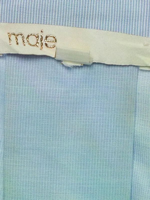 Maje Striped Ruffle-sleeve Shirt