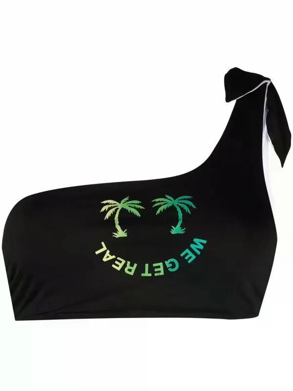 DIESEL® Logo One-shoulder Bikini Top - Black