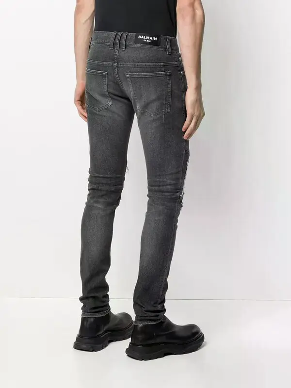 Balmain Slim-fit Jeans With Ripped Detailing