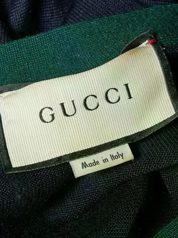 Gucci Wool Cardigan With Web Trim