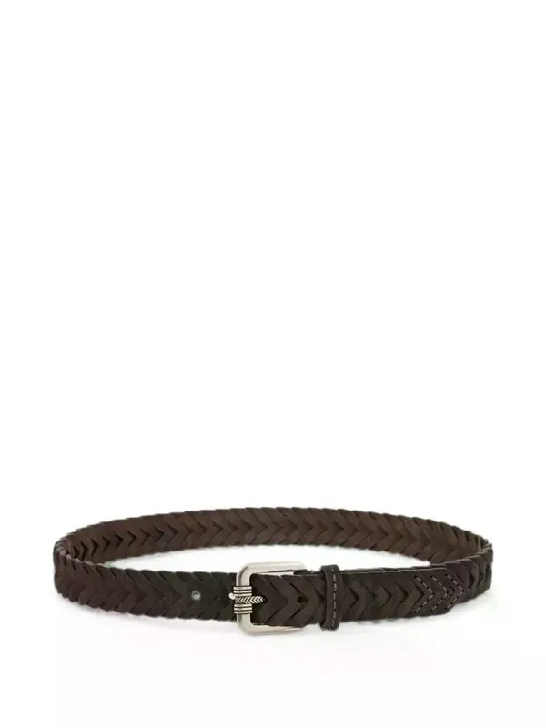 Etro Woven Suede Belt - Brown