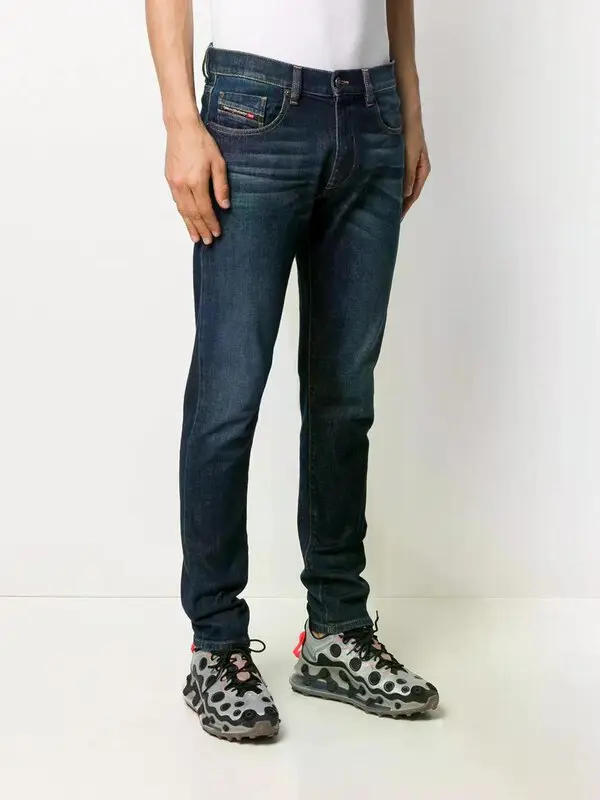DIESEL® D-strukt Low Rise Jeans - Blue
