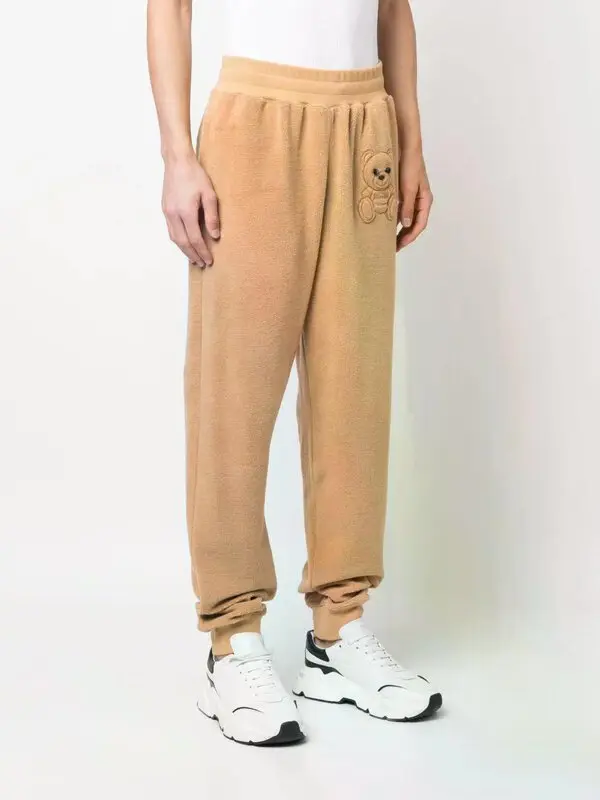 Moschino Embroidered-teddy Fleece Track Pants