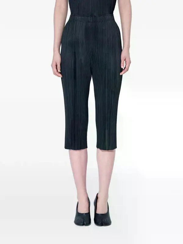 Issey Miyake Cropped Pleated Trousers