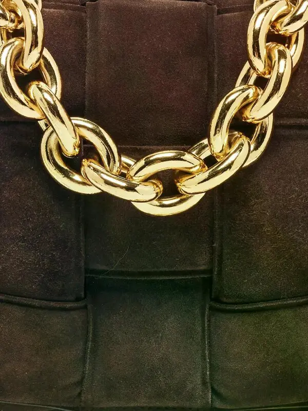 Bottega Veneta Cassette Chain Cross Body Bag - Brown
