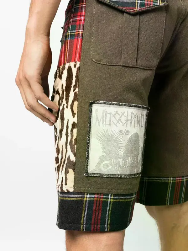 Moschino Patchwork Design Bermuda Shorts