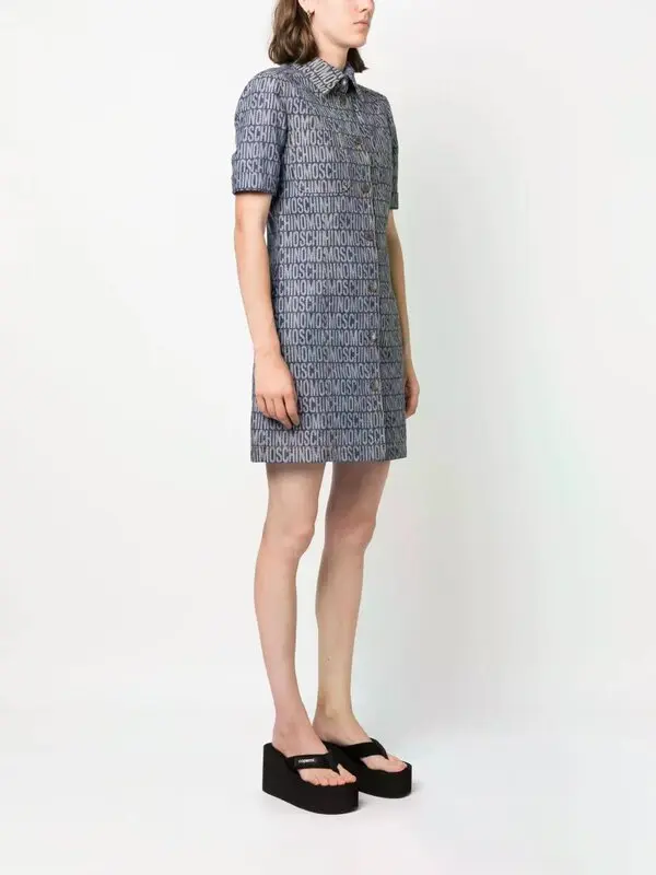 Moschino Jacquard Denim Mini Dress