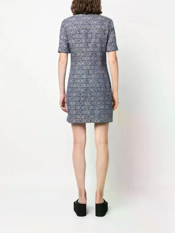 Moschino Jacquard Denim Mini Dress