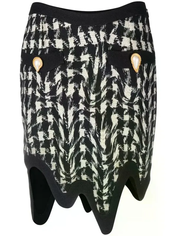 Moschino Asymmetric Wool Miniskirt