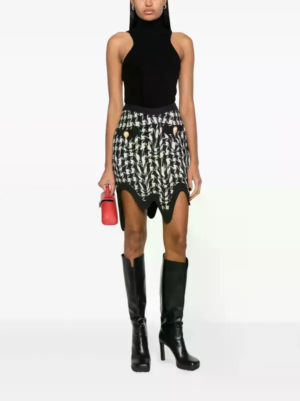 Moschino Asymmetric Wool Miniskirt