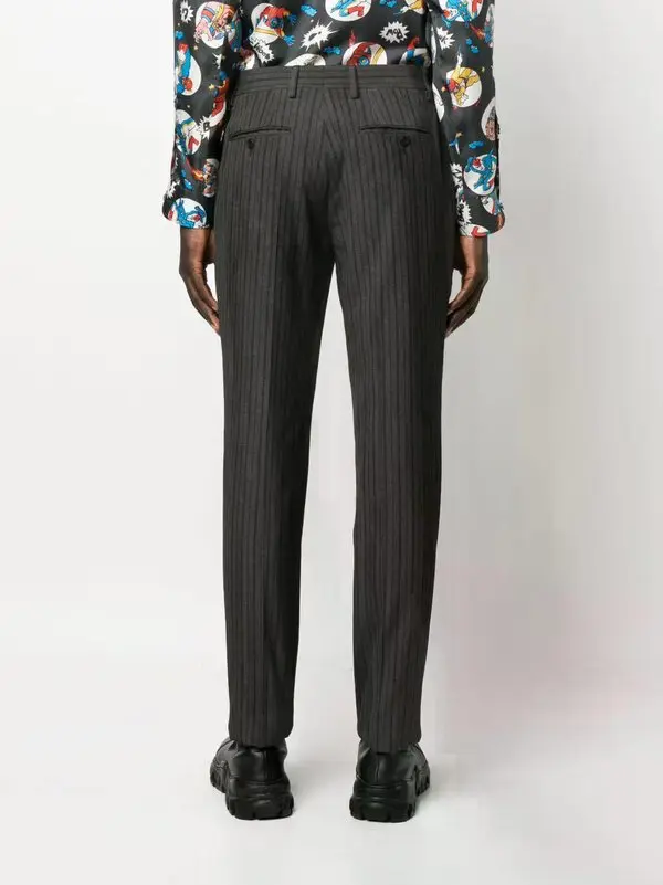 Moschino Stripe-pattern Tailored Trousers - Grey