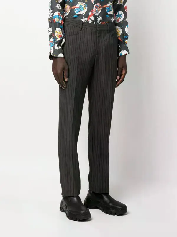 Moschino Stripe-pattern Tailored Trousers - Grey