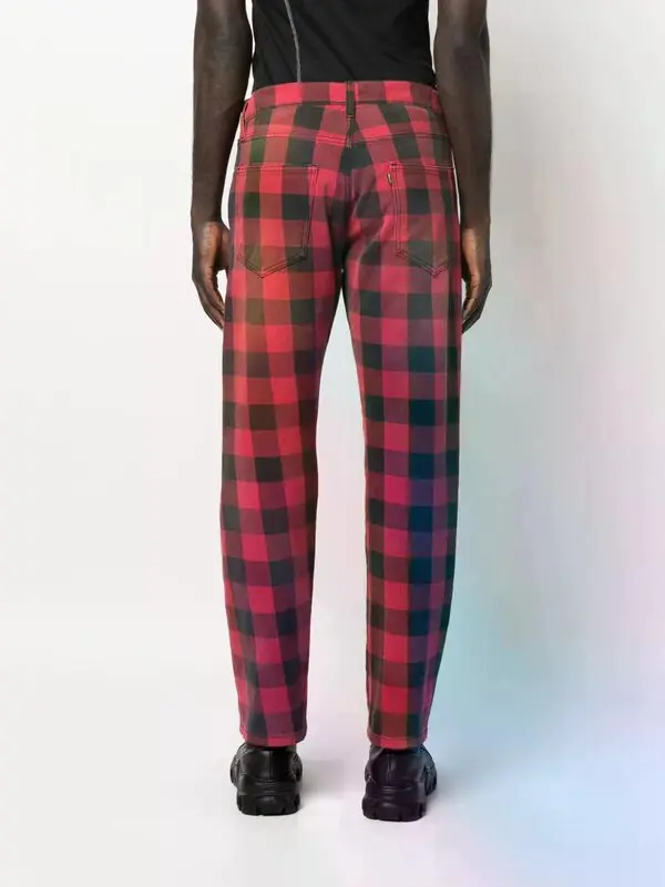 Moschino Check-pattern Tape Trousers