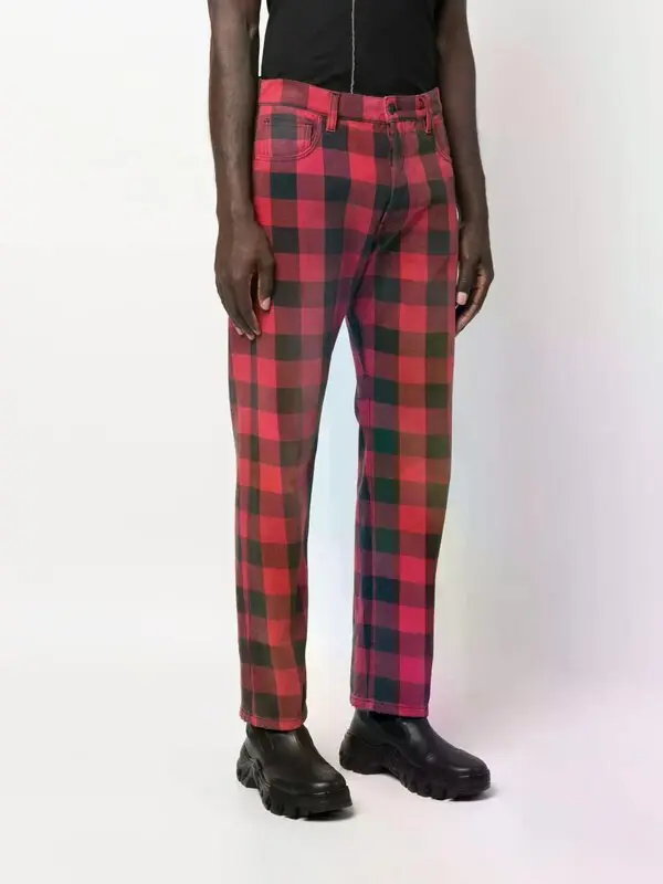 Moschino Check-pattern Tape Trousers