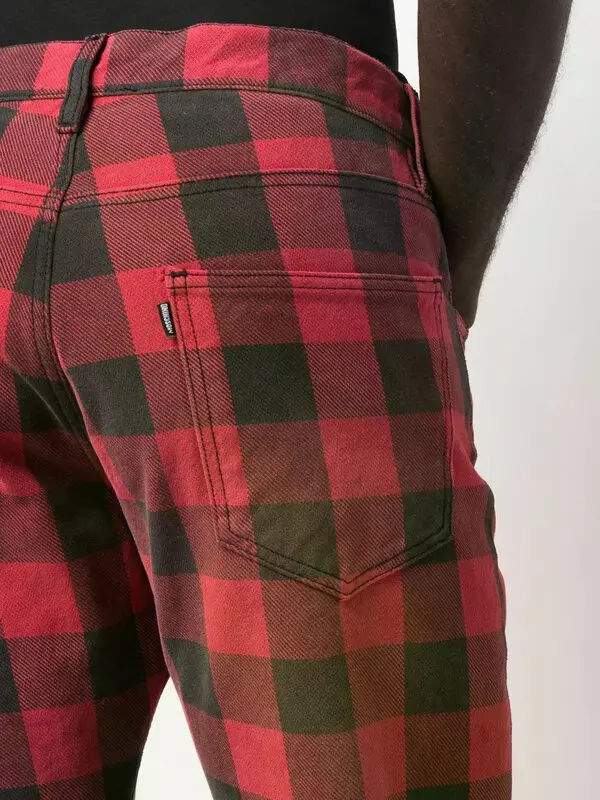Moschino Check-pattern Tape Trousers