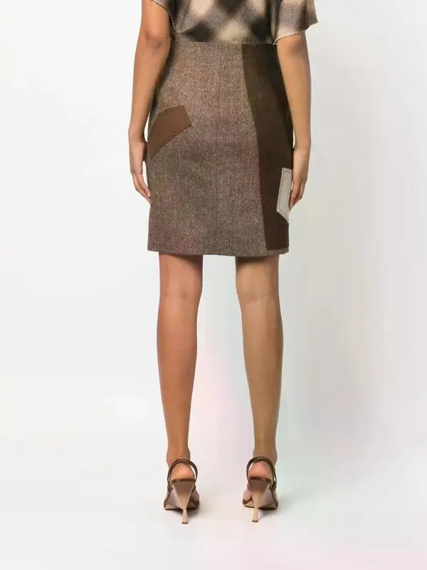 Moschino Contrasting Panel Pencil Skirt