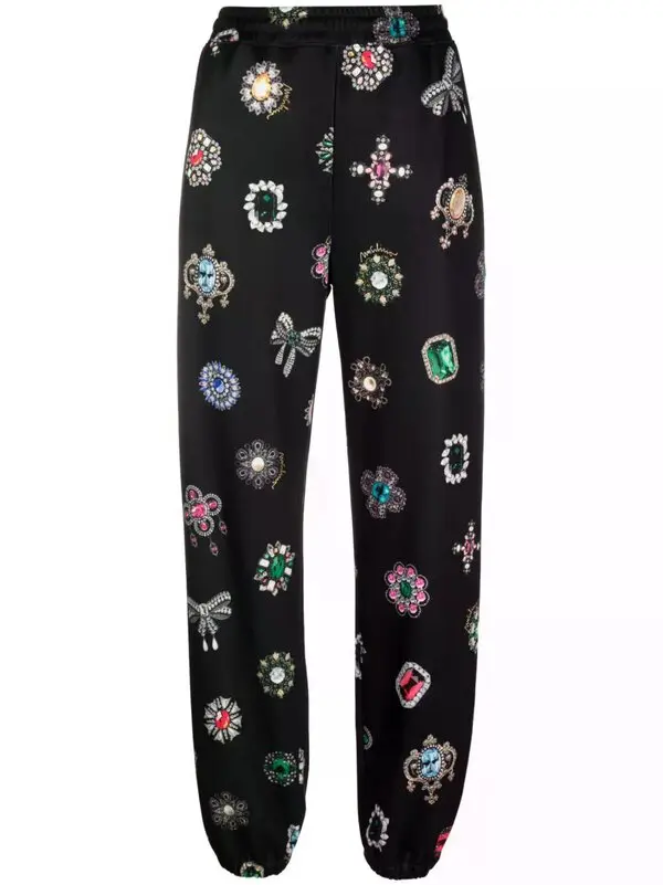 Moschino Graphic-print Straight-leg Trousers
