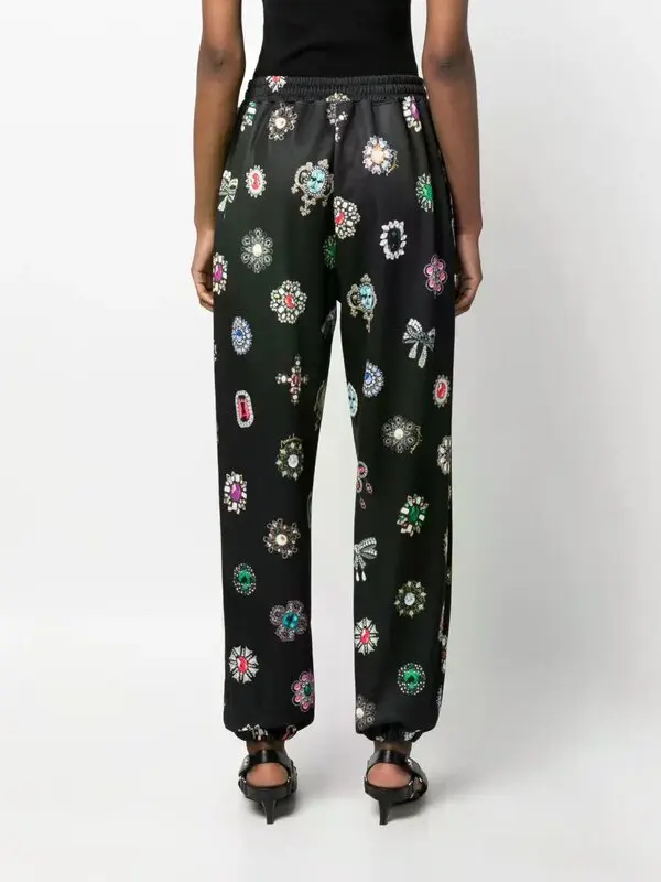 Moschino Graphic-print Straight-leg Trousers