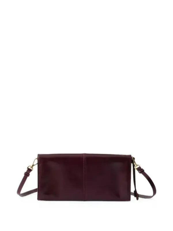 Prada Leather Wallet With Shoulder Strap - Red