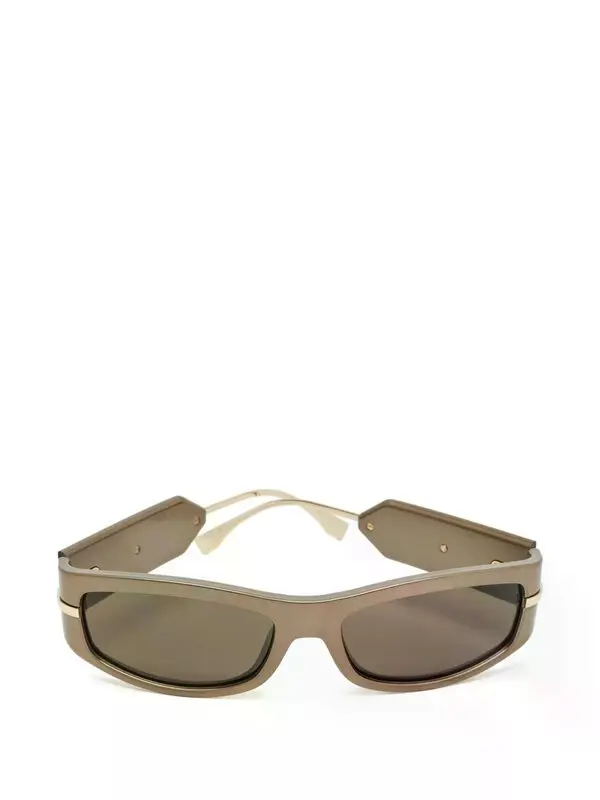 Fendi Fendigraphy Rectangle-frame Sunglasses - Grey