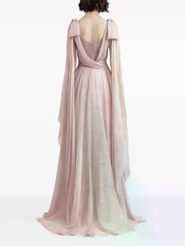 GEMY MAALOUF Embellished Draped Dress