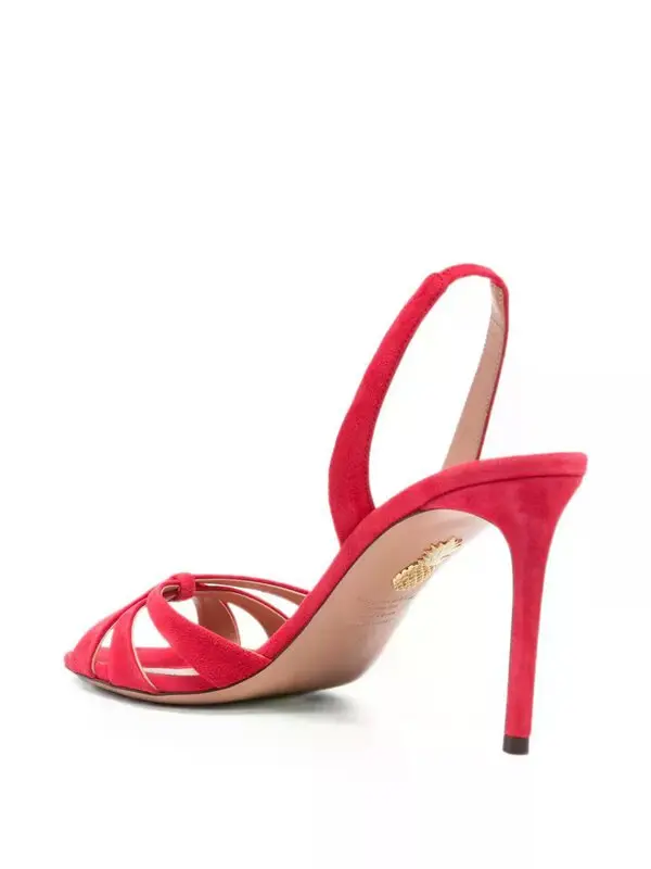 AQUAZZURA Tati Slingback Heeled Sandals - Red