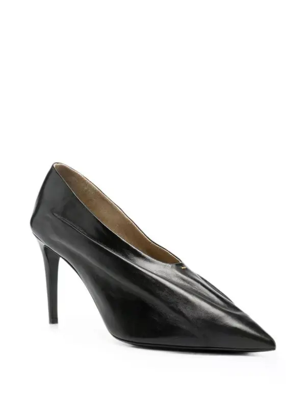 Khaite Miriam Leather Heeled Pumps