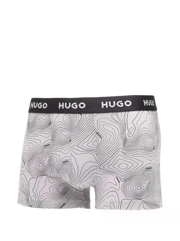 Hugo Logo-waistband Pack Of Three Trunks - White