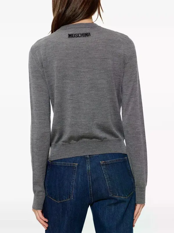 Moschino Crew Neck Sunglasses Intarsia Sweater