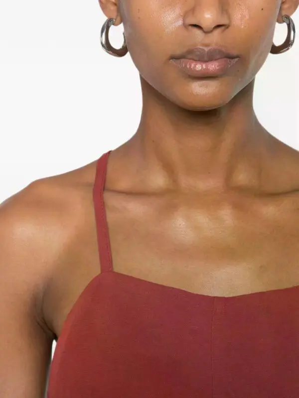 MOUTAKI Wide-leg Jumpsuit With Square Neck And Tie-back Detail