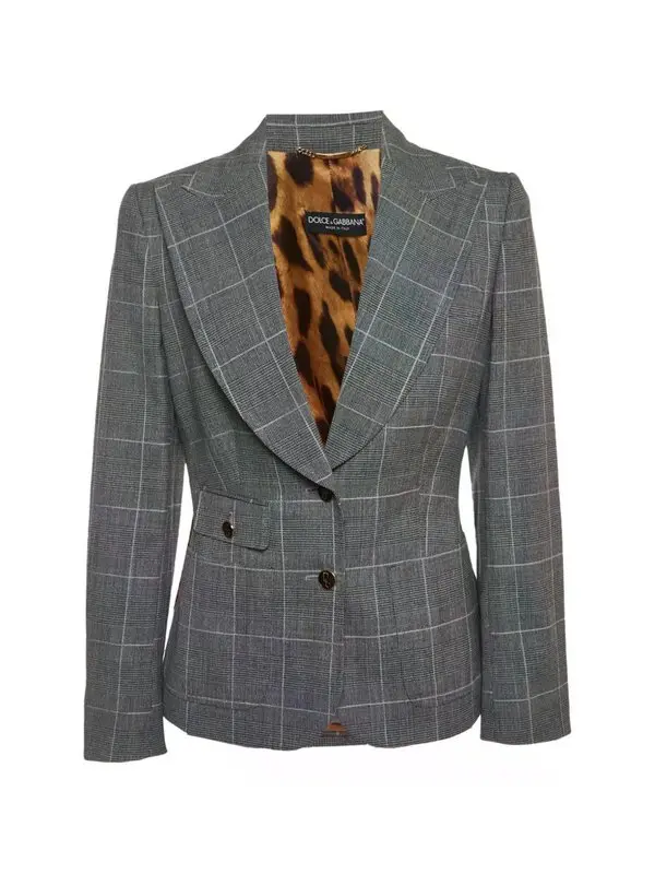 Dolce & Gabbana Plaid Single-breasted Blazer